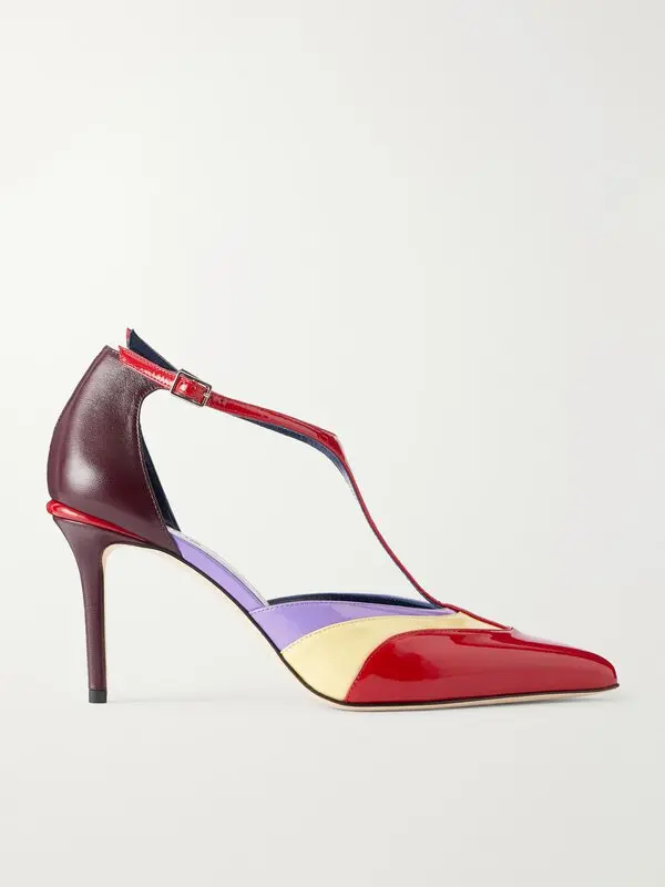 Rabanne Color-block Patent-leather Pumps - Multi