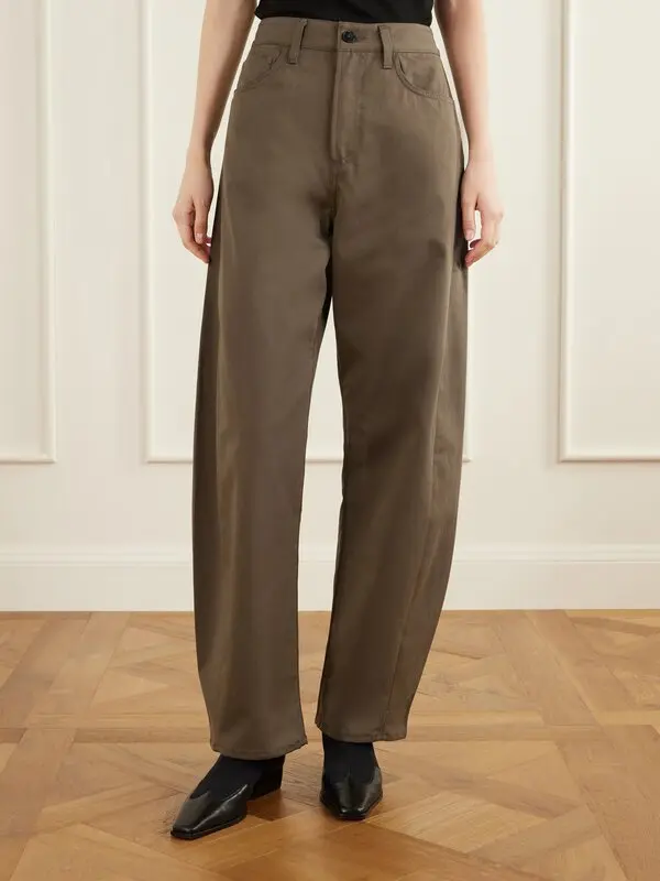 AGOLDE Luna Cotton-twill Barrel-leg Pants