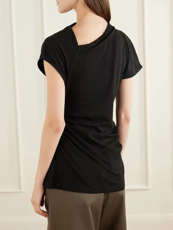 AGOLDE Beckly Gathered Organic Cotton-jersey T-shirt