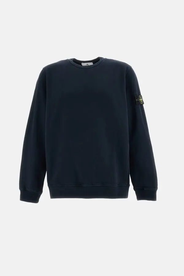 Stone Island Brushed Organic Cotton Fleece Crewneck Sweatshirt - Multicolor