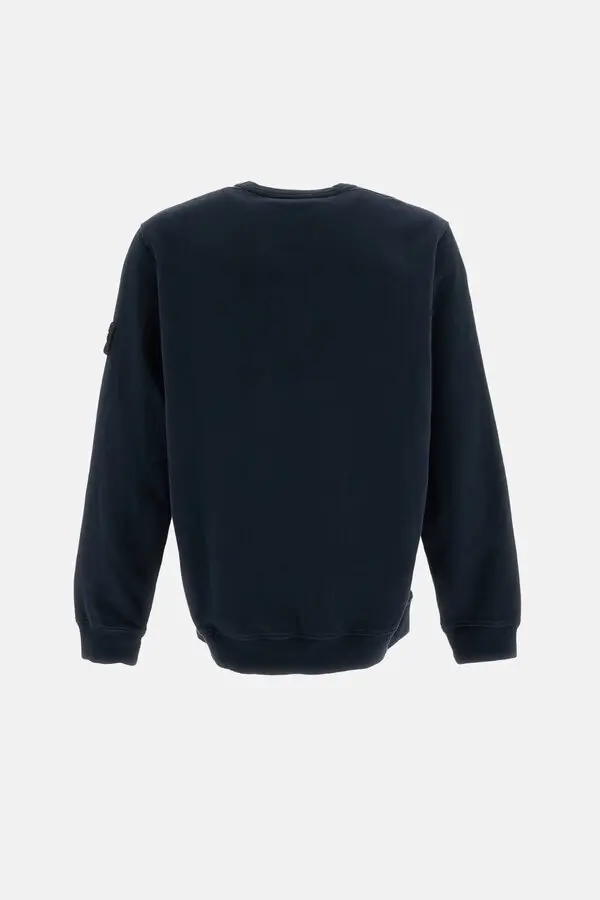 Stone Island Brushed Organic Cotton Fleece Crewneck Sweatshirt - Multicolor