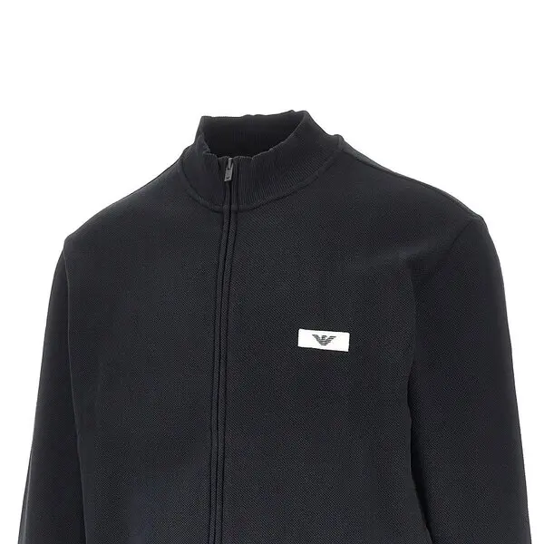 EA BODYWEAR Piquet Jerey Full-zip Weathirt