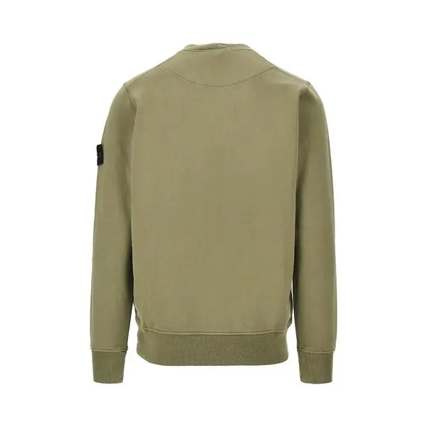 Stone Island Ogo Badge Organic Cotton Sweatshirt - Green