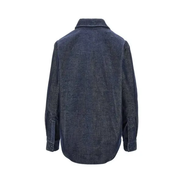 Emporio Armani Corduroy Shirt With Eagle Embroidery