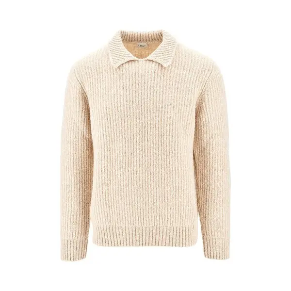 GALLIA KNIT English Rib Alpaca Blend Sweater