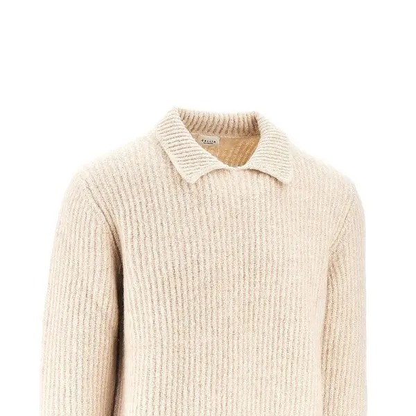 GALLIA KNIT English Rib Alpaca Blend Sweater