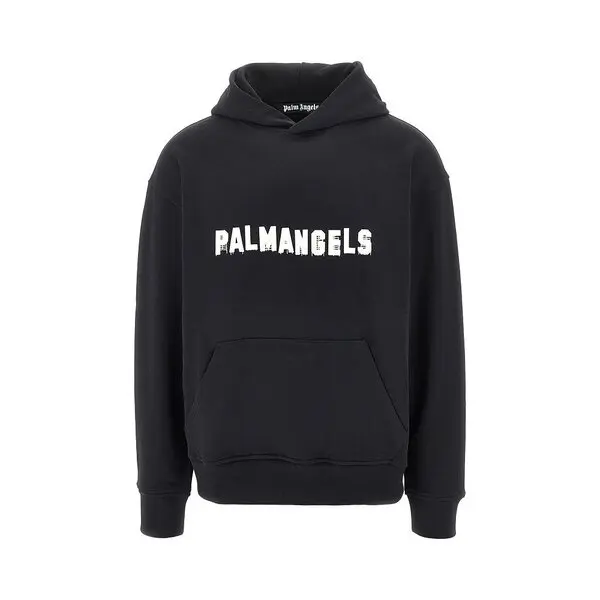 Palm Angels Palm Hill' Print Hoodie - Black