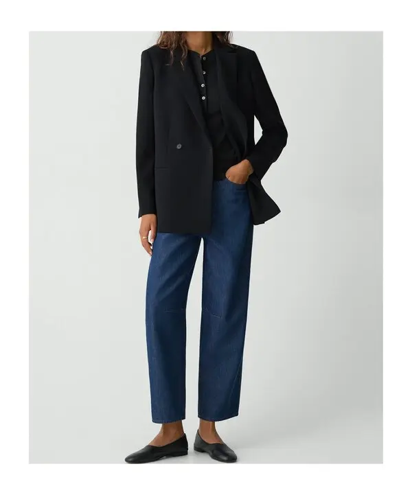 Theory Admiral Crepe Relaxed Double-breasted Blazer