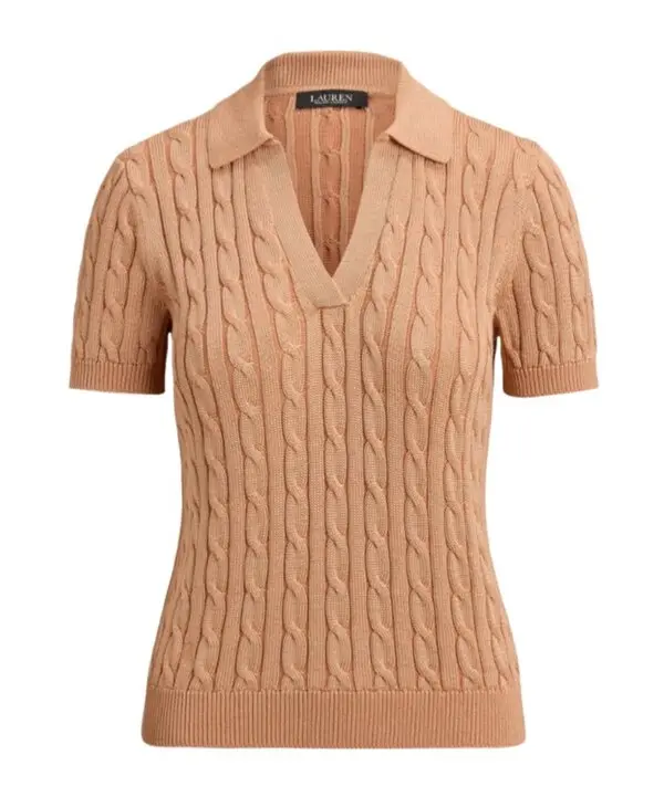 Ralph Lauren Cable-knit Short-sleeve Top