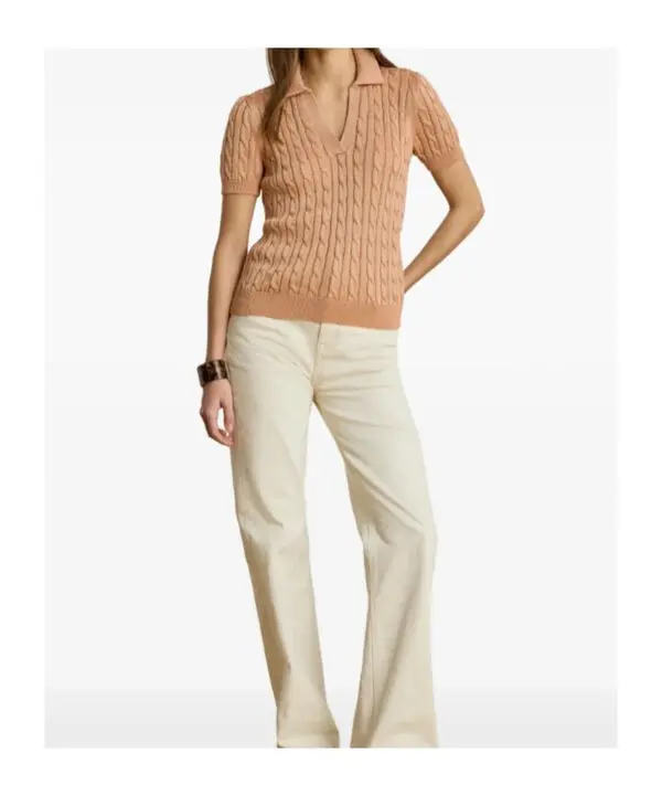 Ralph Lauren Cable-knit Short-sleeve Top