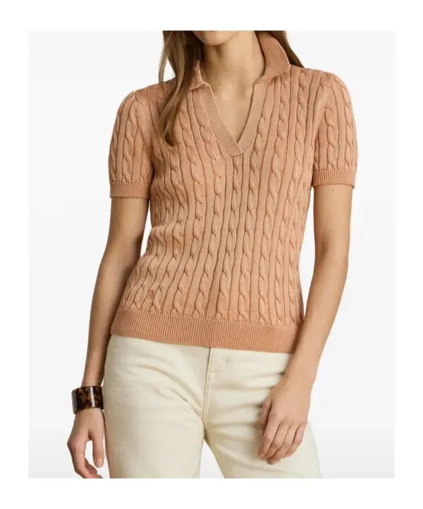Ralph Lauren Cable-knit Short-sleeve Top