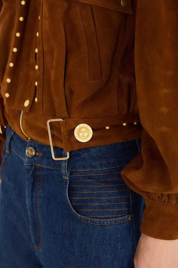 Farm Rio Studded Puff-sleeve Jacket