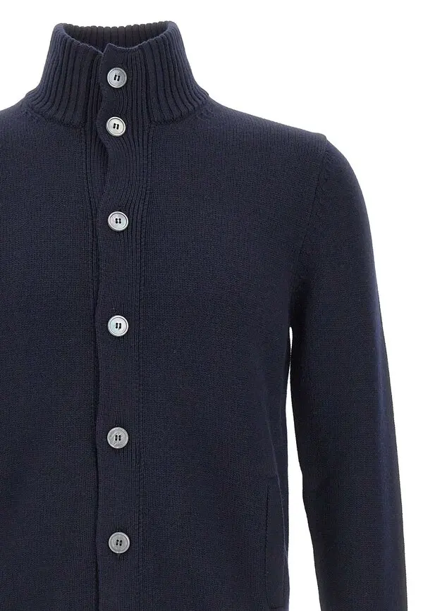 GRAN SASSO High-neck Cardigan