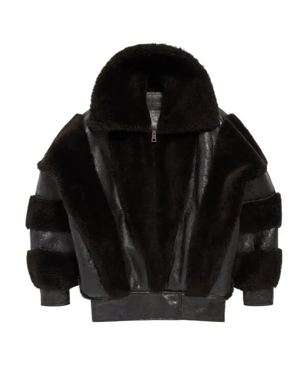 Balenciaga High Collar Jacket - Brown