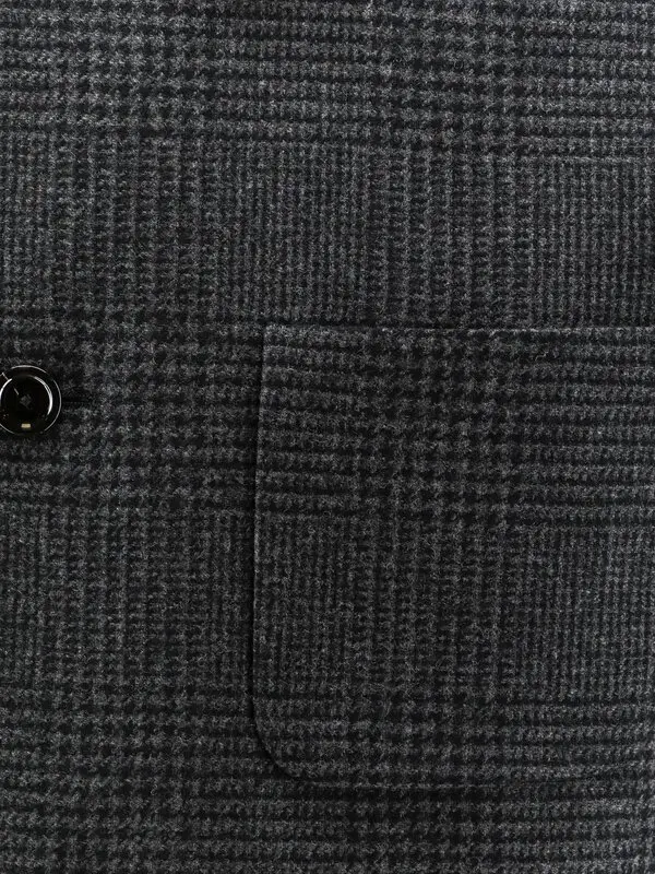 LARDINI Checked Button-up Jacket