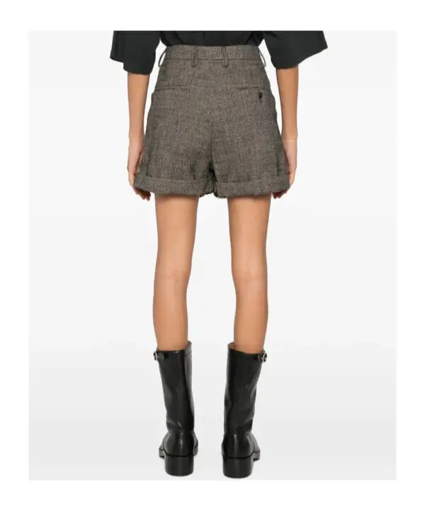 R13 Pleated Turn-up Shorts