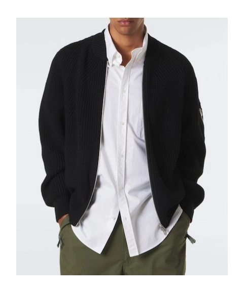 Comme Des Garçons Wool Zip-up Cardigan