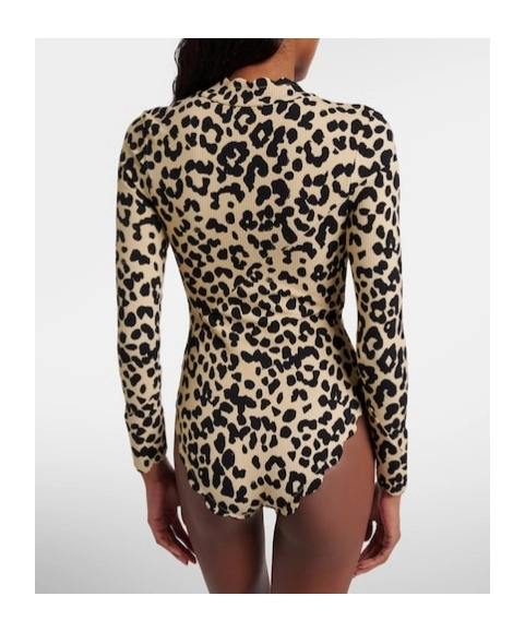 Marysia Leopard-print Rashguard Swimsuit