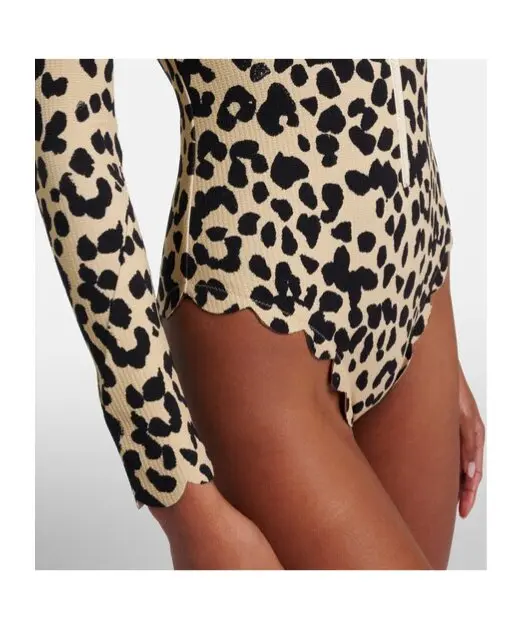 Marysia Leopard-print Rashguard Swimsuit
