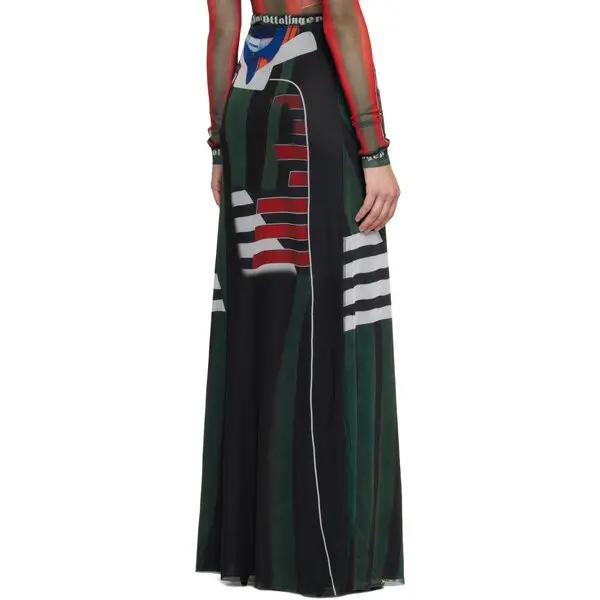 Ottolinger Printed Mesh Maxi Skirt - Multicolour