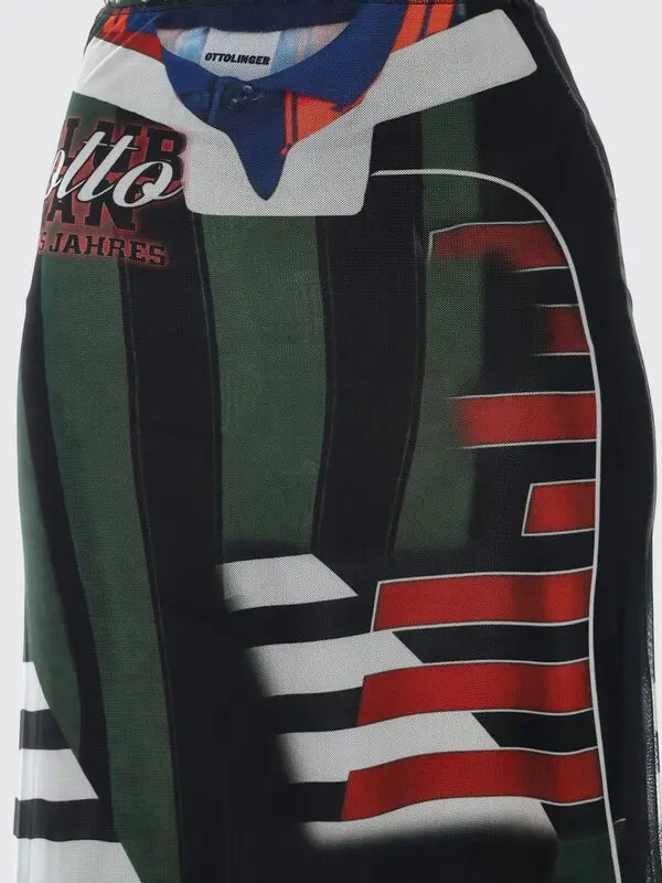 Ottolinger Printed Mesh Maxi Skirt - Multicolour