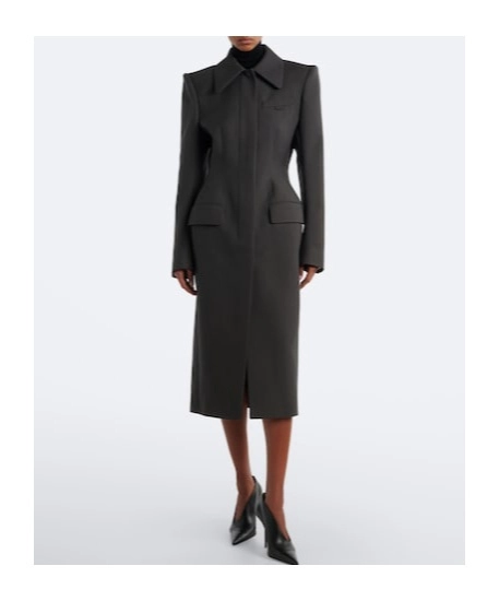 MUGLER Simple Wool Coat
