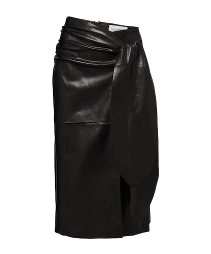 Nour Hammour Viret Leather Skirt - No