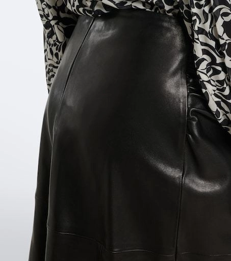 Nour Hammour Viret Leather Skirt