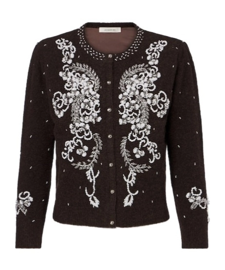JACQUES WEI Beaded Wool-blend Cardigan - No