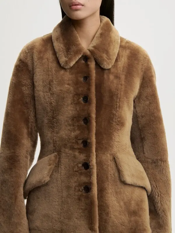 BY MALENE BIRGER Shearling Button-front Jacket