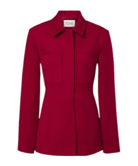 Tove Eton Wool And Cashmere Jacket - Red