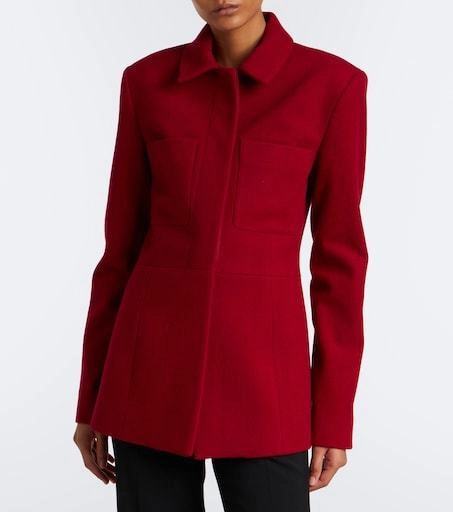 Tove Eton Wool And Cashmere Jacket - Red