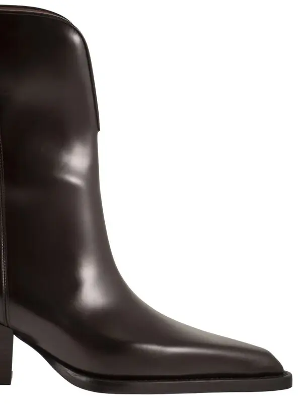 Paris Texas Jane Mid-calf Block Heel Boots - Black