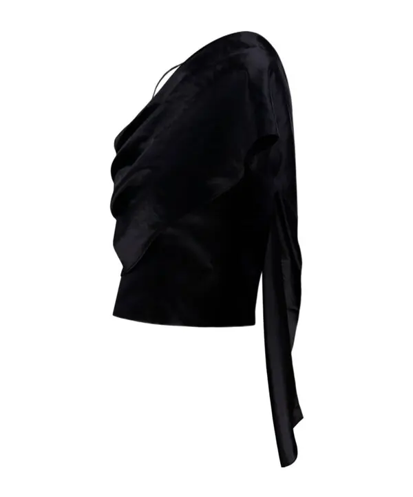 FORTE_FORTE Asymmetric Draped Camisole
