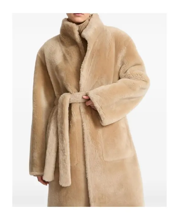 YVES SALOMON Long-sleeve Belted Coat