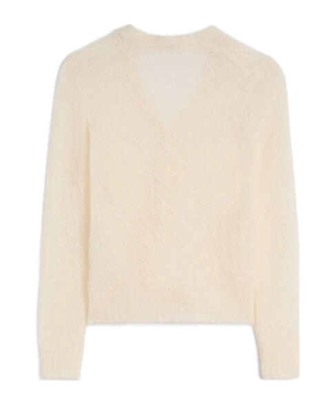 JIL SANDER Lace-knit Mohair-blend Cardigan