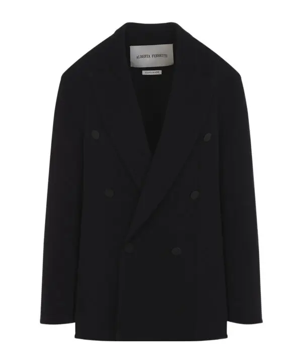 Alberta Ferretti Belted Double-breasted Coat - Black