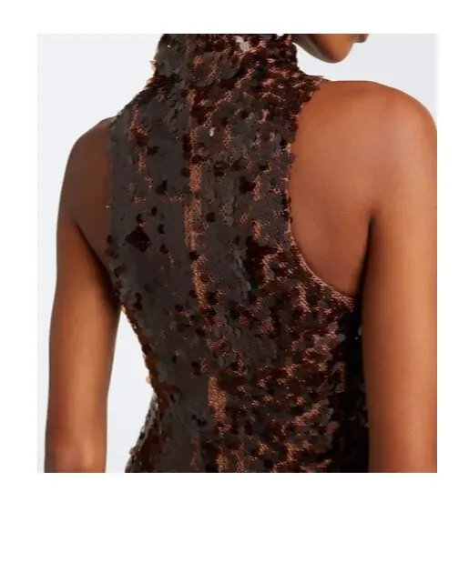 Christopher Esber High-neck Sleeveless Sequin Evening Dress