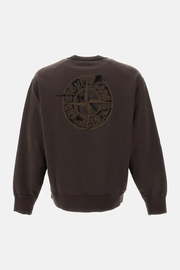Stone Island Camo Compass Oversized Crewneck Sweatshirt