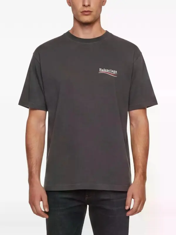 Balenciaga Political Campaign Logo T-shirt - Grey
