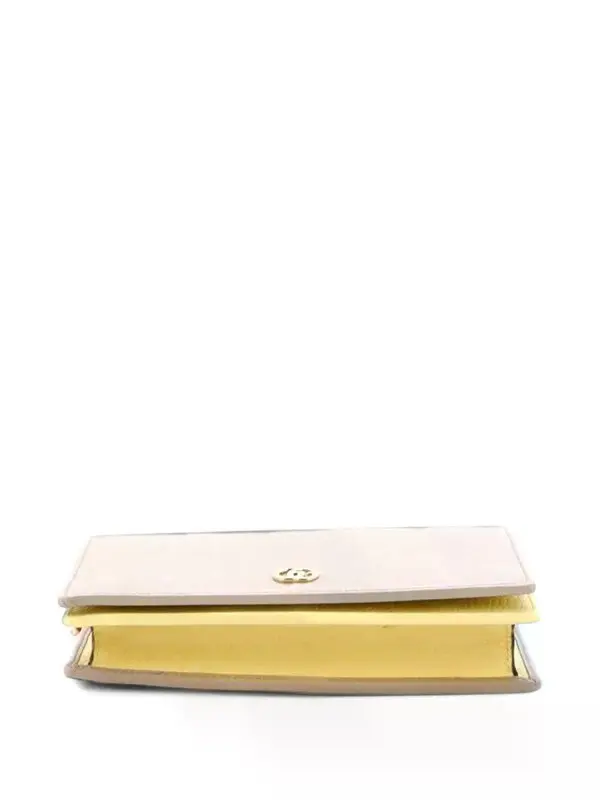 Gucci Petite Gg Marmont Chain Wallet Leather Mini Crossbody Bag - Neutrals