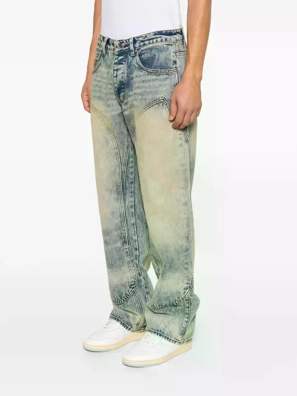 DIET STARTS MONDAY Acid-wash Lightning-bolt Jeans