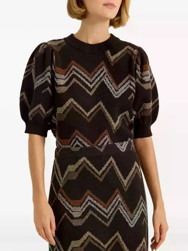 MARIE OLIVER Maddie Zigzag-knit Sweater