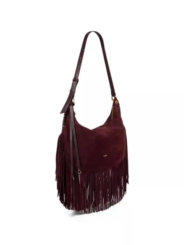 Ba&sh Fringes Suede Shoulder Bag