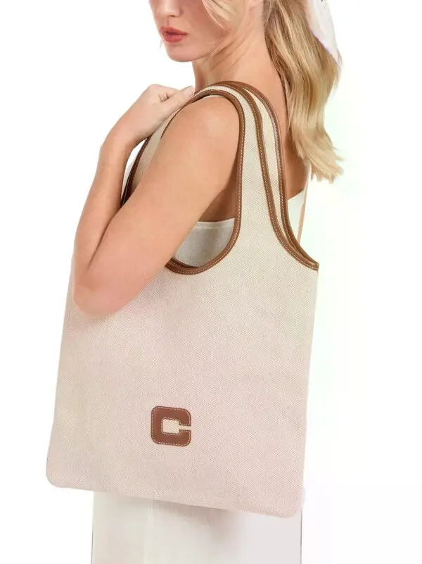 CAREL Alesia Leather-trim Tote Bag
