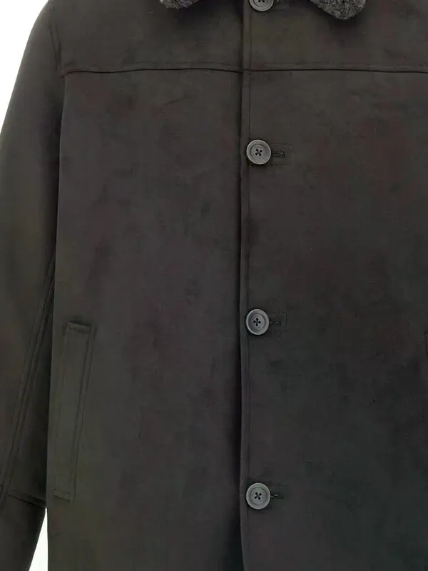 Herno Shearling-trimmed Faux-suede Jacket