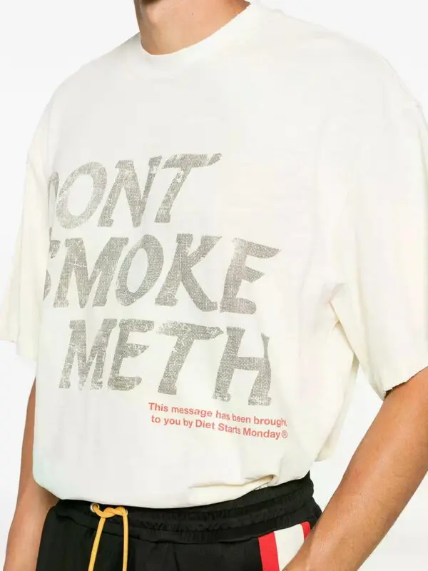 DIET STARTS MONDAY Slogan-print Cotton T-shirt