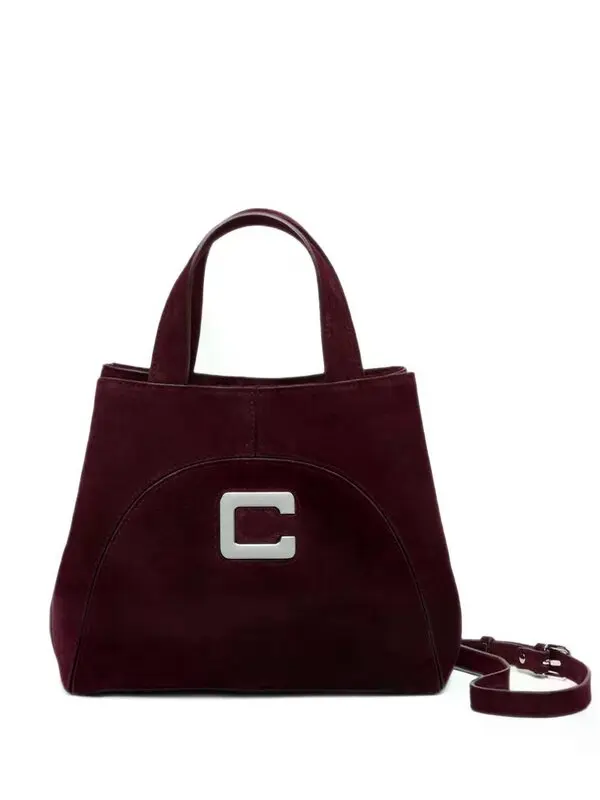 CAREL Clem Logo-plaque Suede Tote Bag - Red