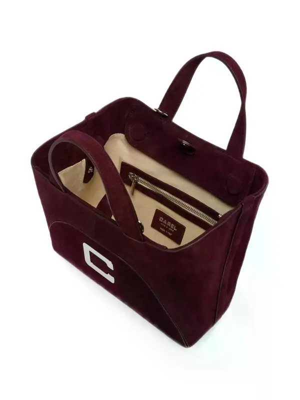 CAREL Clem Logo-plaque Suede Tote Bag