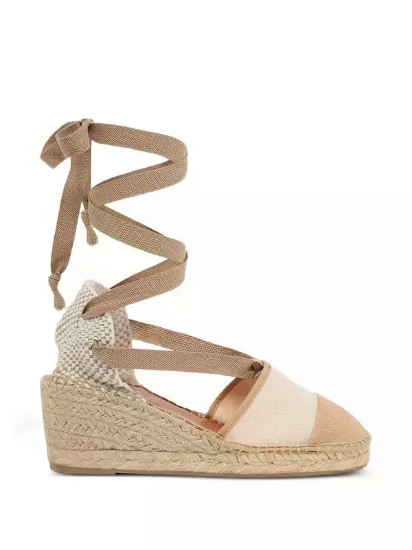 CAREL Parasol Lace-up Wedge Espadrilles